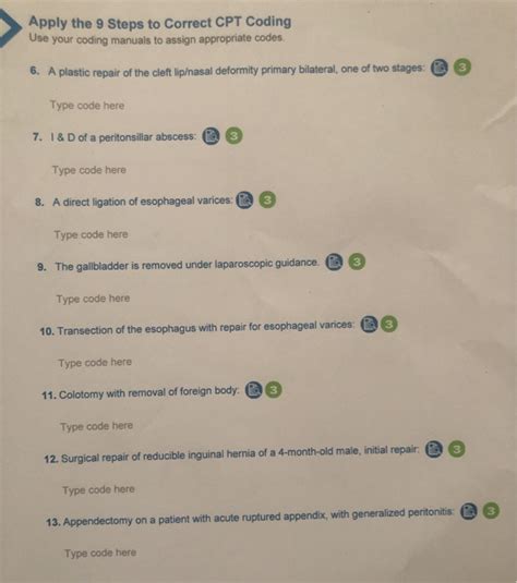 Solved Apply The 9 Steps To Correct Cpt Coding Use Your