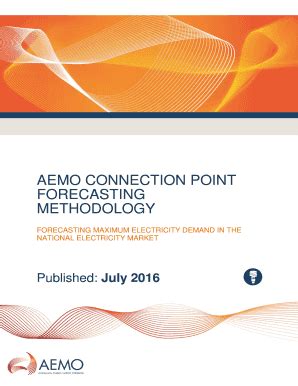 Fillable Online AEMO Transmission Connection Point Forecasting Methodology Fax Email Print