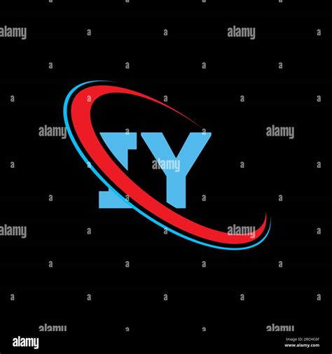 Iy I Y Letter Logo Design Initial Letter Iy Linked Circle Upercase