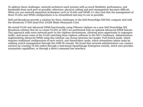 A Dell And Broadcom Solution Managing Vlans From Advanced Partitioned