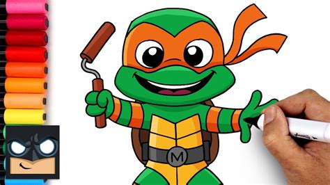 How To Draw Mikey Ninja Turtle