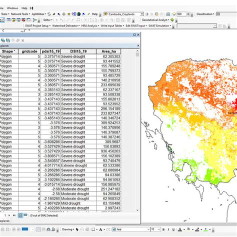 Example Screenshot Of Rainfed Cropland Arcgis Shapefile Dataset