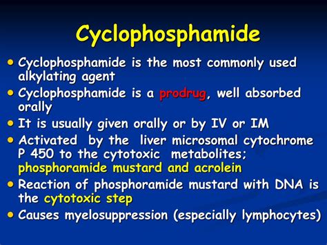 Ppt I Alkylating Agents And Related Compounds Powerpoint Presentation