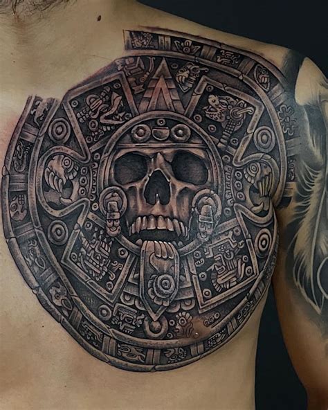 Aztec Chest Tattoo