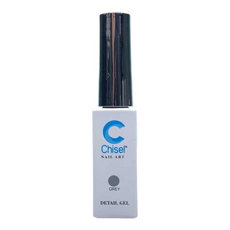 Chisel Nail Art Detail Gel Grey Classique Nails Beauty Supply Inc