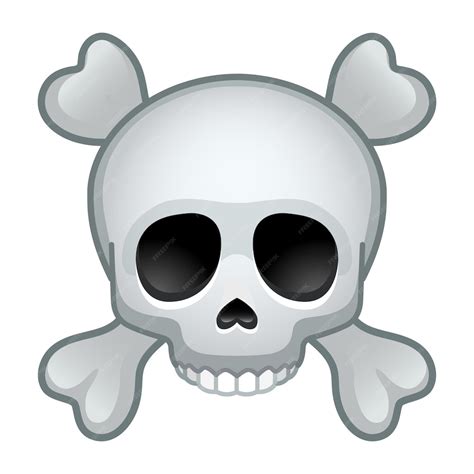 Top Quality Emoticon Skull With Crossed Bones Vector Emoji Face Emoji