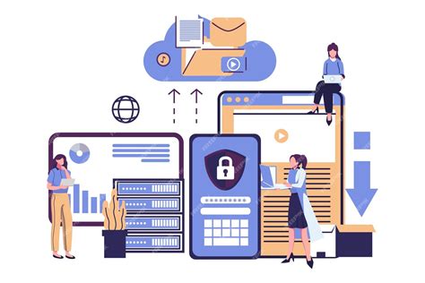 Premium Vector Data Visualization Concept Big Data Flat Style Illustration Vector Design