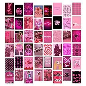 Y K Hot Pink Wall Collage Kit Pcs Free Tape X In Each Posters Dorm Bedroom Decor
