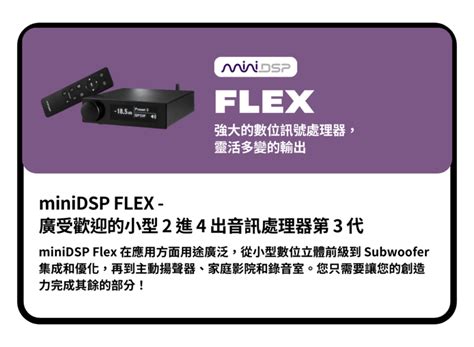 Minidsp Flex Dac 家庭劇院 空間校正處理器 Digilog 聲響實驗室