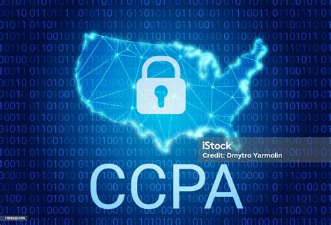 Ccpa 캘리포니아 소비자 개인 정보 보호법 벡터 배경 캘리포니아 미국의 거주자에 대한 소비자 보호 미국 데이터 보안 사생활에 대한 스톡 벡터 아트 및 기타 이미지 Istock
