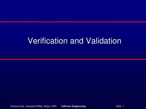PPT Verification And Validation PowerPoint Presentation Free Download ID 1167781