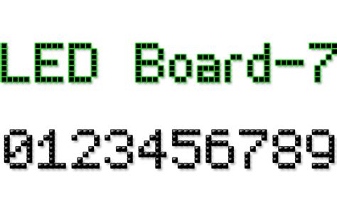 LED Board Font Style FontSpace