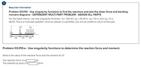 solved problem 03 010 use singularity functions to find