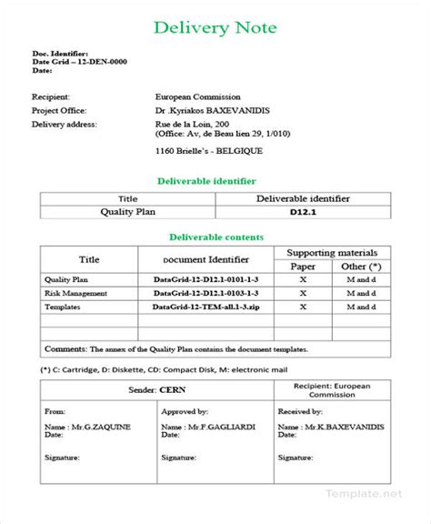 25 Delivery Note Templates Pdf Doc Free And Premium Templates
