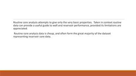 Routine Core Analysis And Special Core Analysis Pptx Geology Science