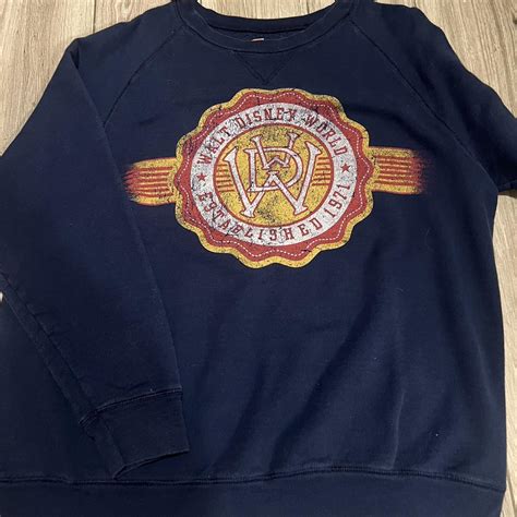 Mens Walt Disney Sweater Navy Blue Walt Disney Depop