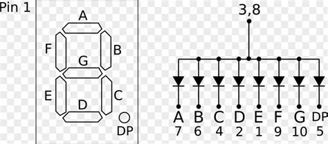 Fourteensegment Display Seven Segment Pinout LED Datasheet Wiring Diagram PNG Image PNGHERO