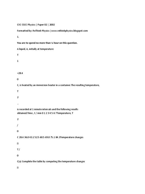 Cxc Csec Physics Pdf