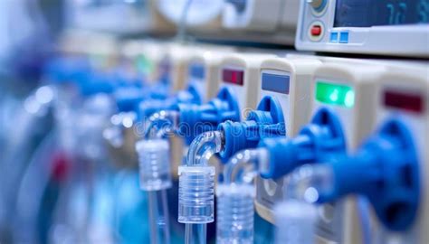 Close Up View Of A Biomedical Device Monitoring Vital Signs For Precise Health Monitoring Stock