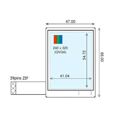 COM27H2P61XLC Ortustech 2 7 Inch TFT LCD Display 240x320 Transflective LCD Panel For Handheld