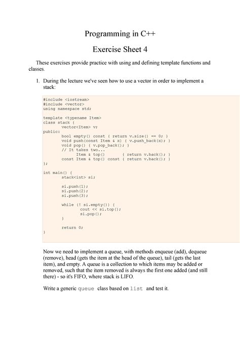 2016 2017 Lab Exercise Sheet 4 Programming In C Exercise Sheet 4