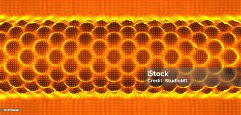 분자 구조와 추상적 인 배경 빛나는 입자가 있는 그리드 구조입니다 럭셔리 스타일 공상 과학 소설 마이크로 월드 개념 3d 벡터 그림입니다 Led 조명에 대한 스톡 벡터 아트