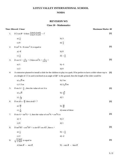 Application Of Trignometery Class X Pdf Trigonometric Functions Combinatorics