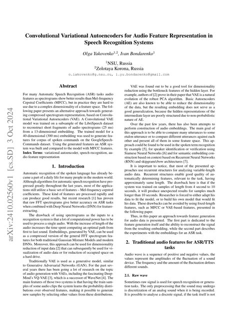 Pdf Convolutional Variational Autoencoders For Spectrogram
