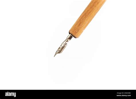 Dip Nib Ink Pen Isolated On White Background Soft Focus Close Up Stock Photo Alamy
