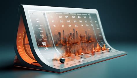 Premium Photo Futuristic Desk Calendar