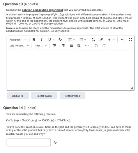 Solved Question Points Consider The Solution And Chegg Com