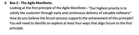 [solved] 2 box 2 the agile manifesto looking at the first principle