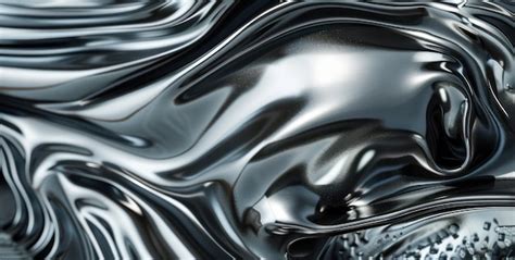 Premium Photo Closeup Of Metallic Surface With Reflective Wavy Patterns
