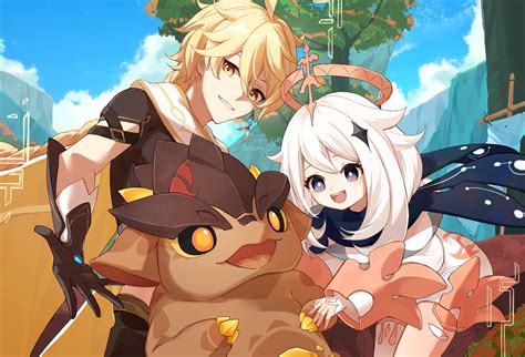 Kottone 8 Aether Genshin Impact Little One Genshin Impact Paimon