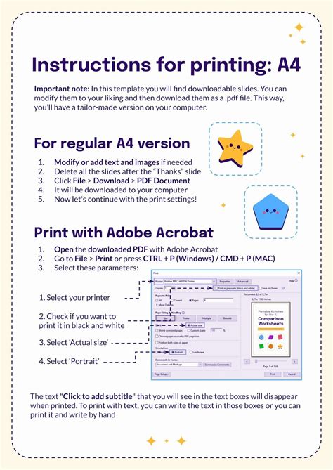 Printable Activities For Pre K Comparison Worksheets