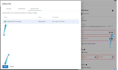 List Rows