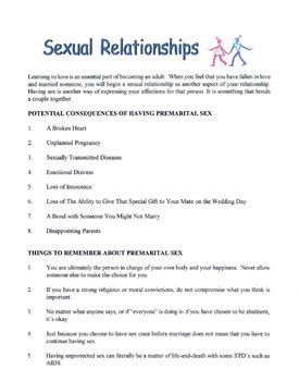 Sexual Relationships Lesson By Sunny Side Up Resources TpT