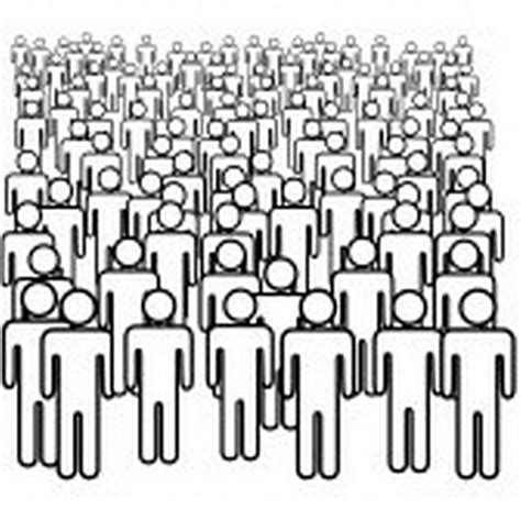 Silueta De Muchas Personas Para Colorear Dibujo Views
