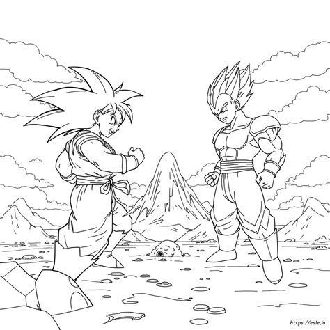 Dragon Ball Z Coloring Pages Goku And Vegeta