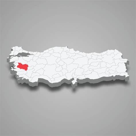 manisa region location within turkey 3d map 22803130 vector art at vecteezy