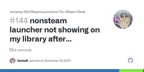 Nonsteam Launcher Not Showing On My Library After Installing · Issue