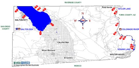 Imperial Valley California Map Imperial County Boat Ramps Map