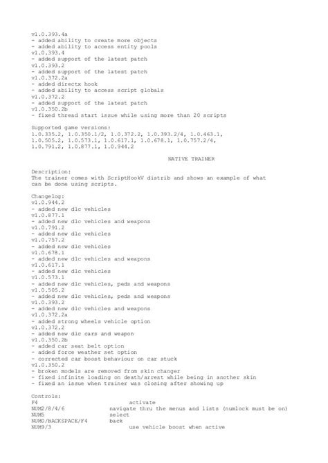 Script Hook V Controls Droram