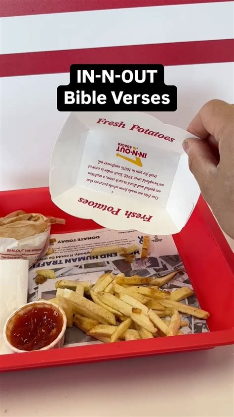 Bible Verses On In N Out Burger Packaging