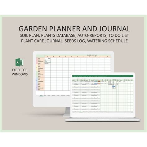 Excel Garden Planner Plant Care Worksheet Watering Schedule Flowers