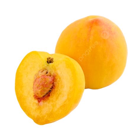 Peach Fruit Clipart Vector Yellow Peach Organic Mature Fruit Yellow