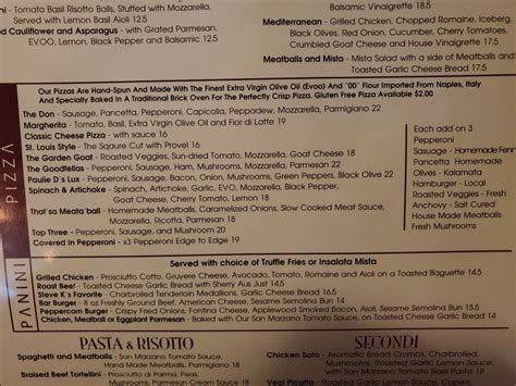 Mia Sorella Menu Full Menu Update 2025