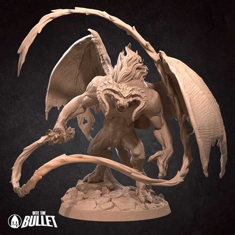 Fire Demon Bite The Bullet 35mm Scale Resin Printed Tabletop Rpg