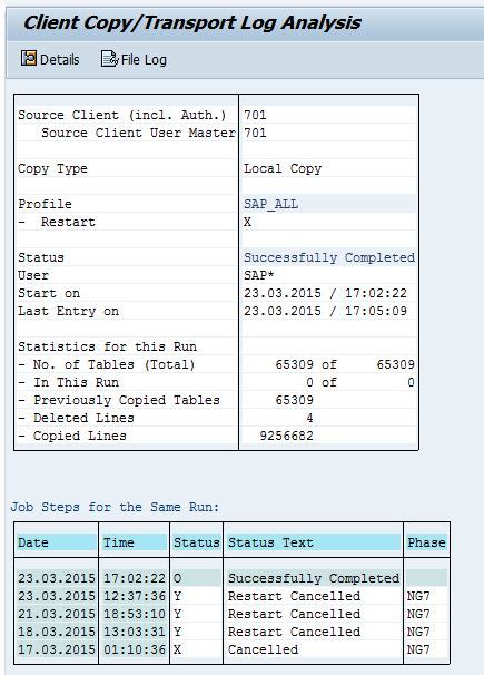 Solved Sap Local Client Copy Cancelled At Last Table In Q Sap Community