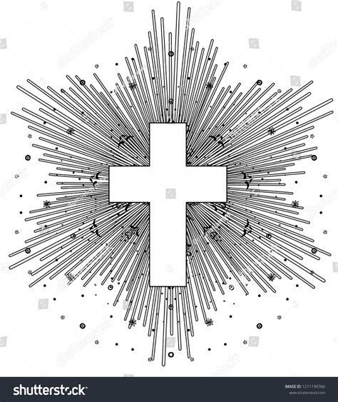 Cross Sun Rays Clipart